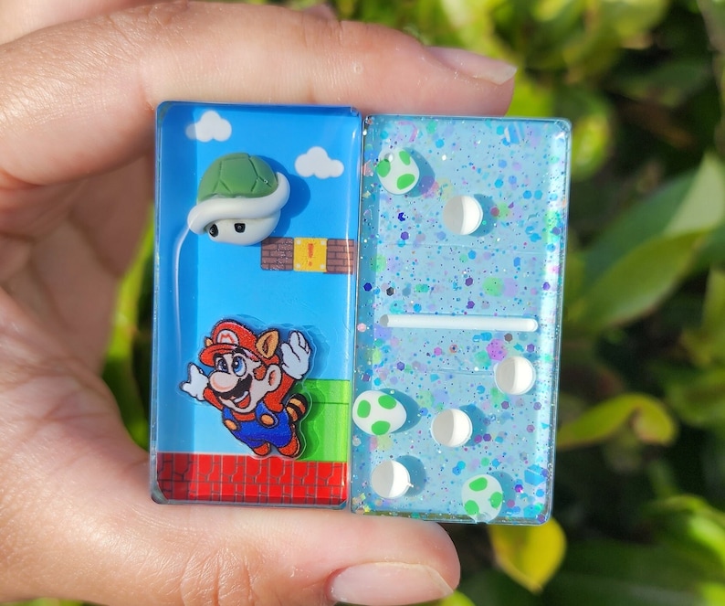 Handmade Resin Domino Set: Retro Game Night Fun - Etsy