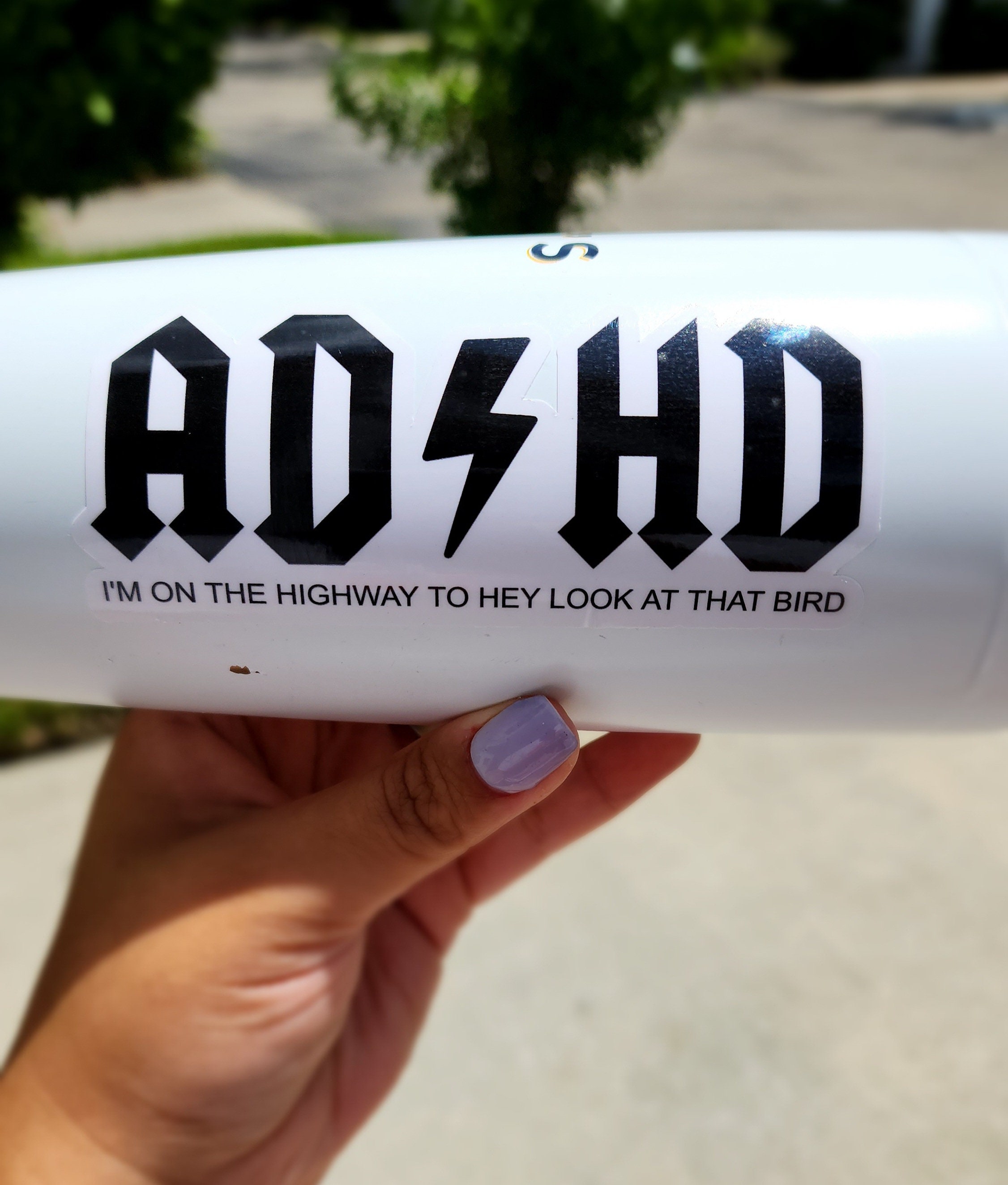 ACDC Font ADHD Sticker With Funny Saying, Handmade, Quirky Gift ...