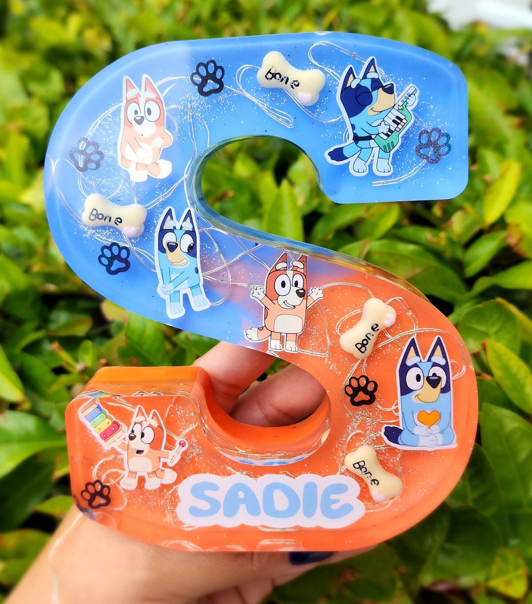 Handmade Resin LED Letter Lamp: Cartoon Character Night Light - Etsy