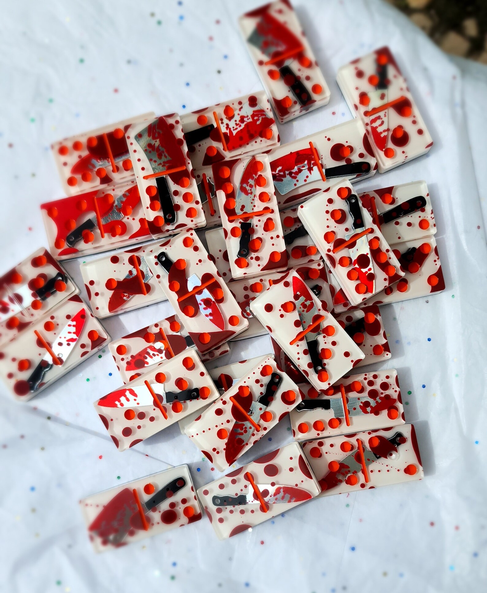 Halloween Dominoes Set. Horror Themed Dominoes. Dominoes Games. Unique ...