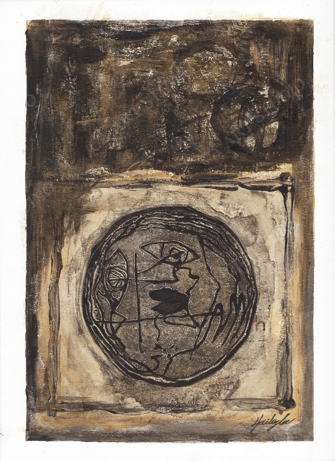 Original Art _ the EARTH in PAIN_ Hand Painting Modern Abstract Acrylic ...