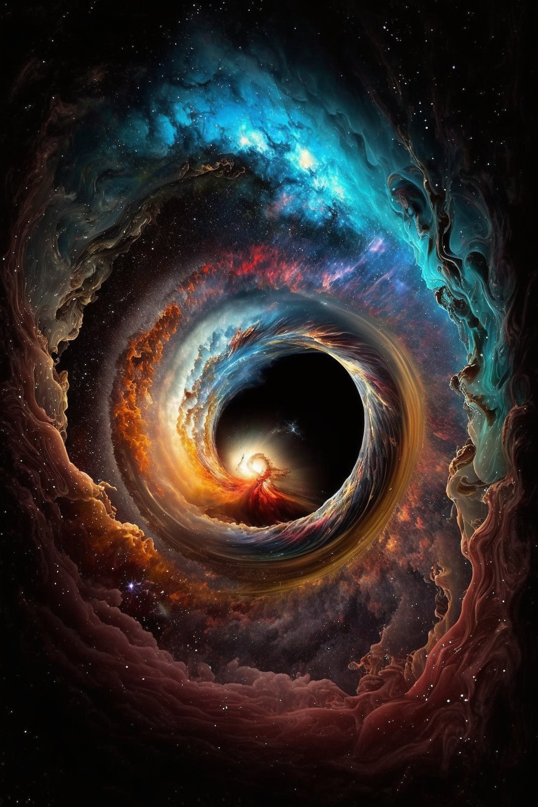 Galaxy Digital Art Print AI Generated Midjourney Wall - Etsy