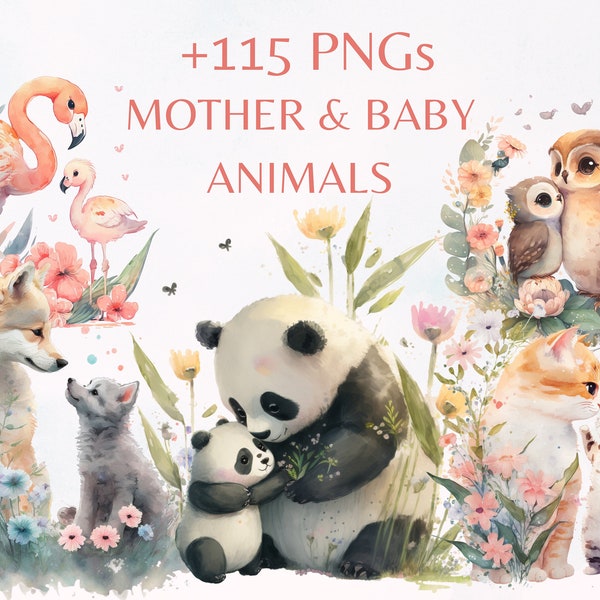 Baby Animals Clipart - Etsy