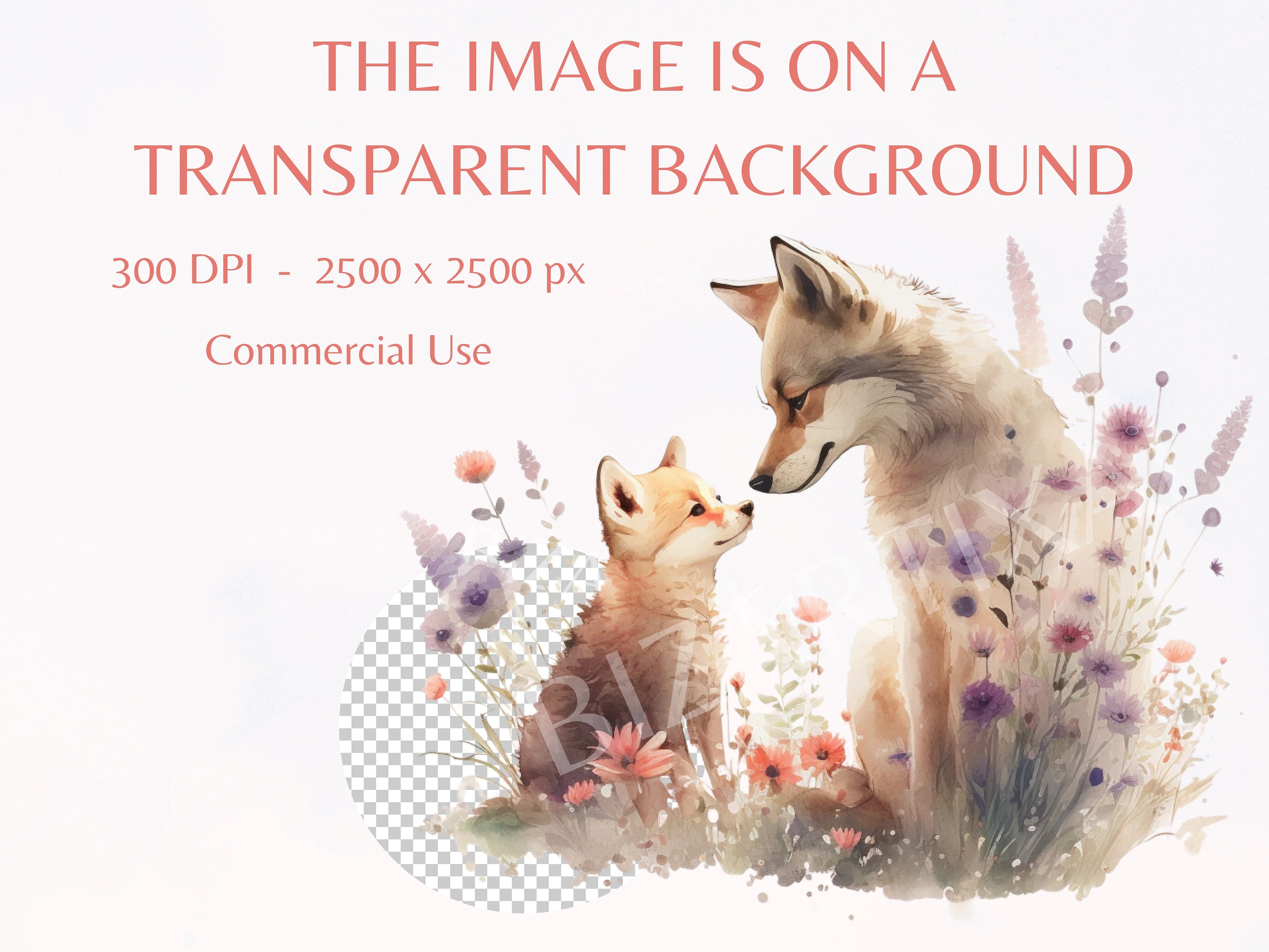 Watercolor Cute Mother and Baby Animals Clipart Clipart 115 - Etsy