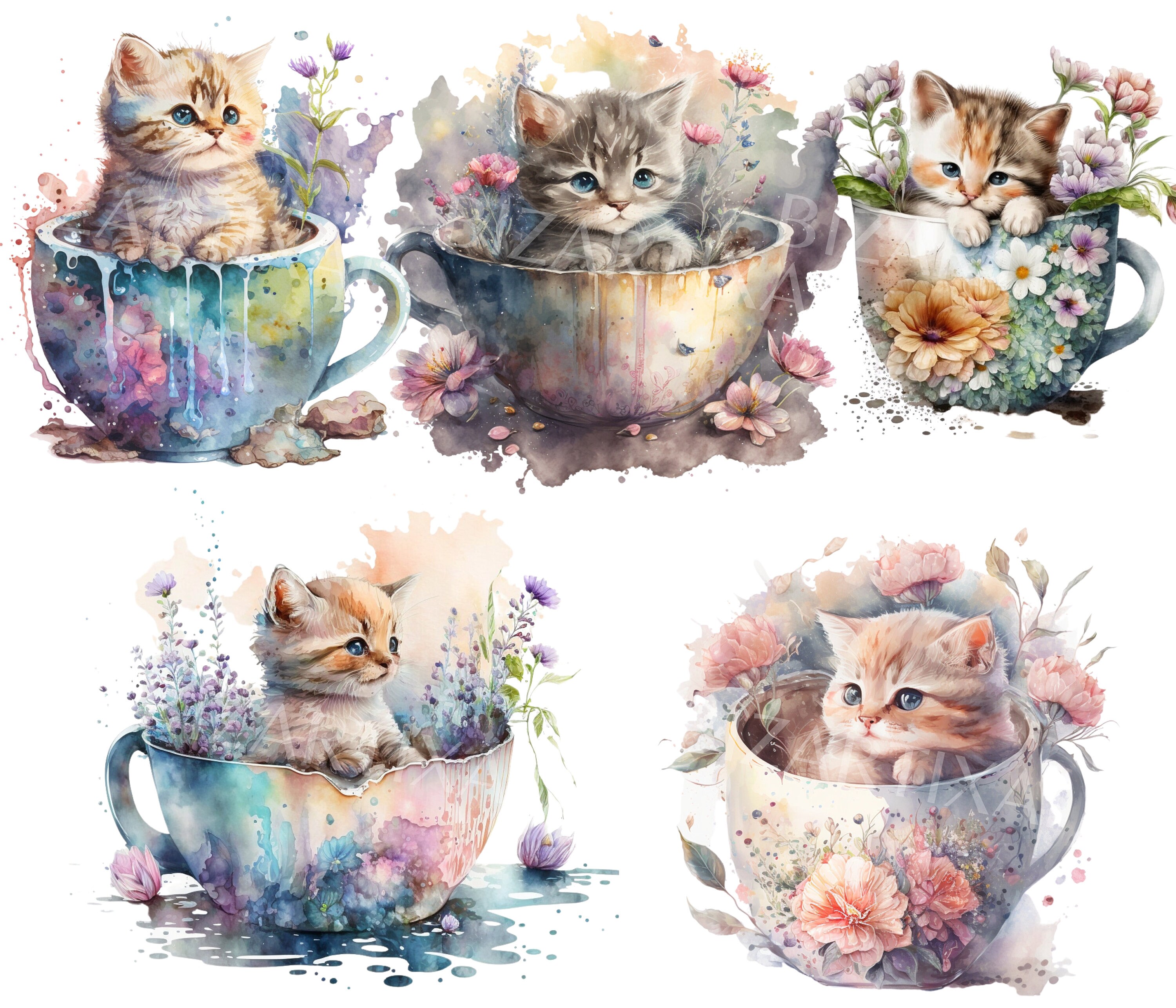 19 Kitten in a Cup Clipart Kitten Clipart Pngs Cat Clipart - Etsy