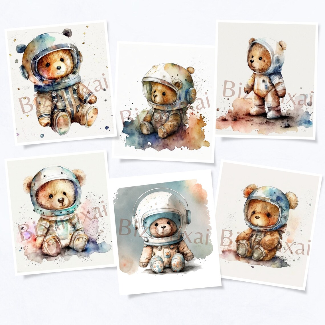 Astronaut Teddy Bear Clipartpack-teddy Bear Clipart-12 High - Etsy