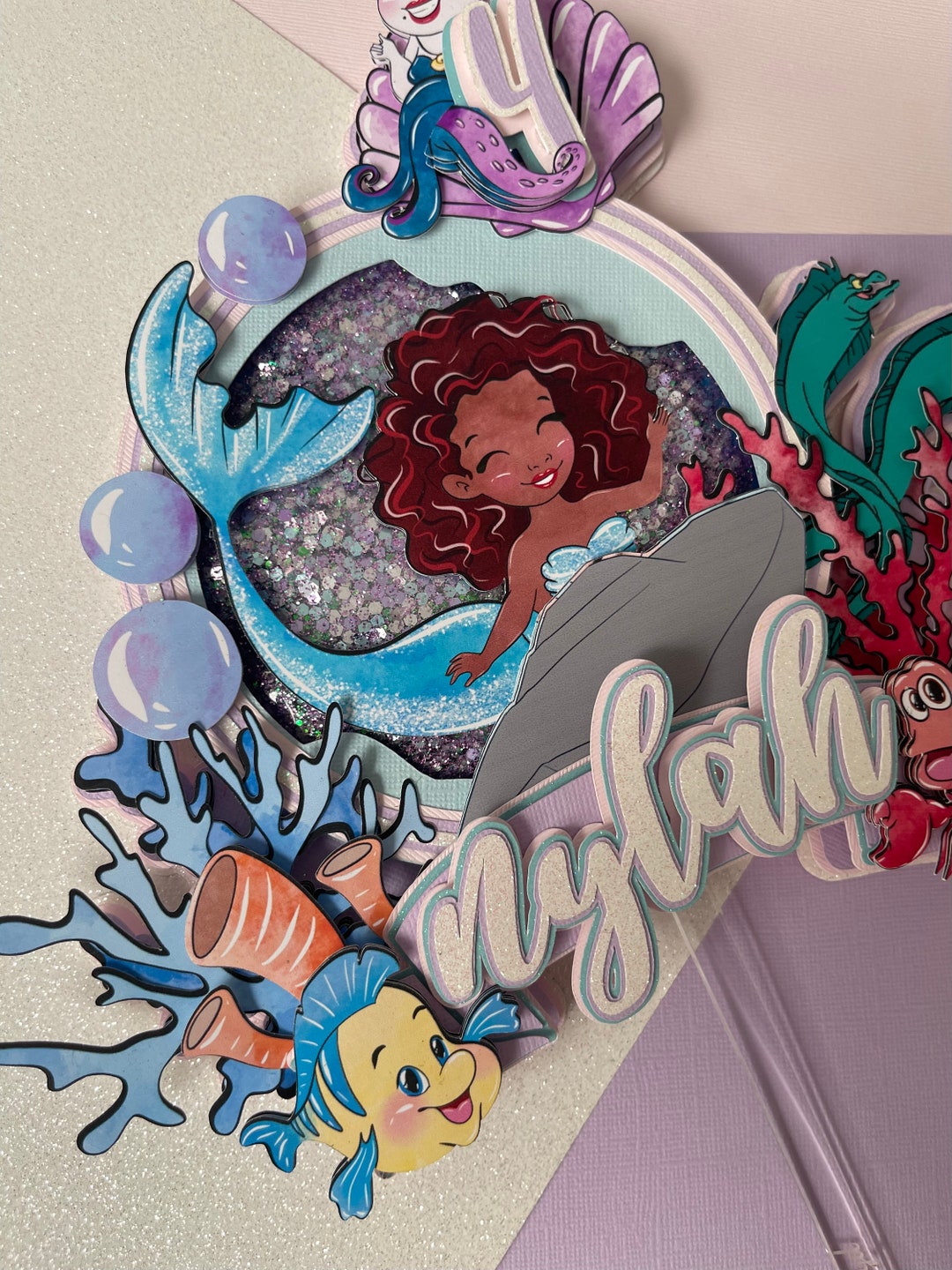 Little Mermaid Birthday Party | Little Mermaid Cake Topper | Under the ...