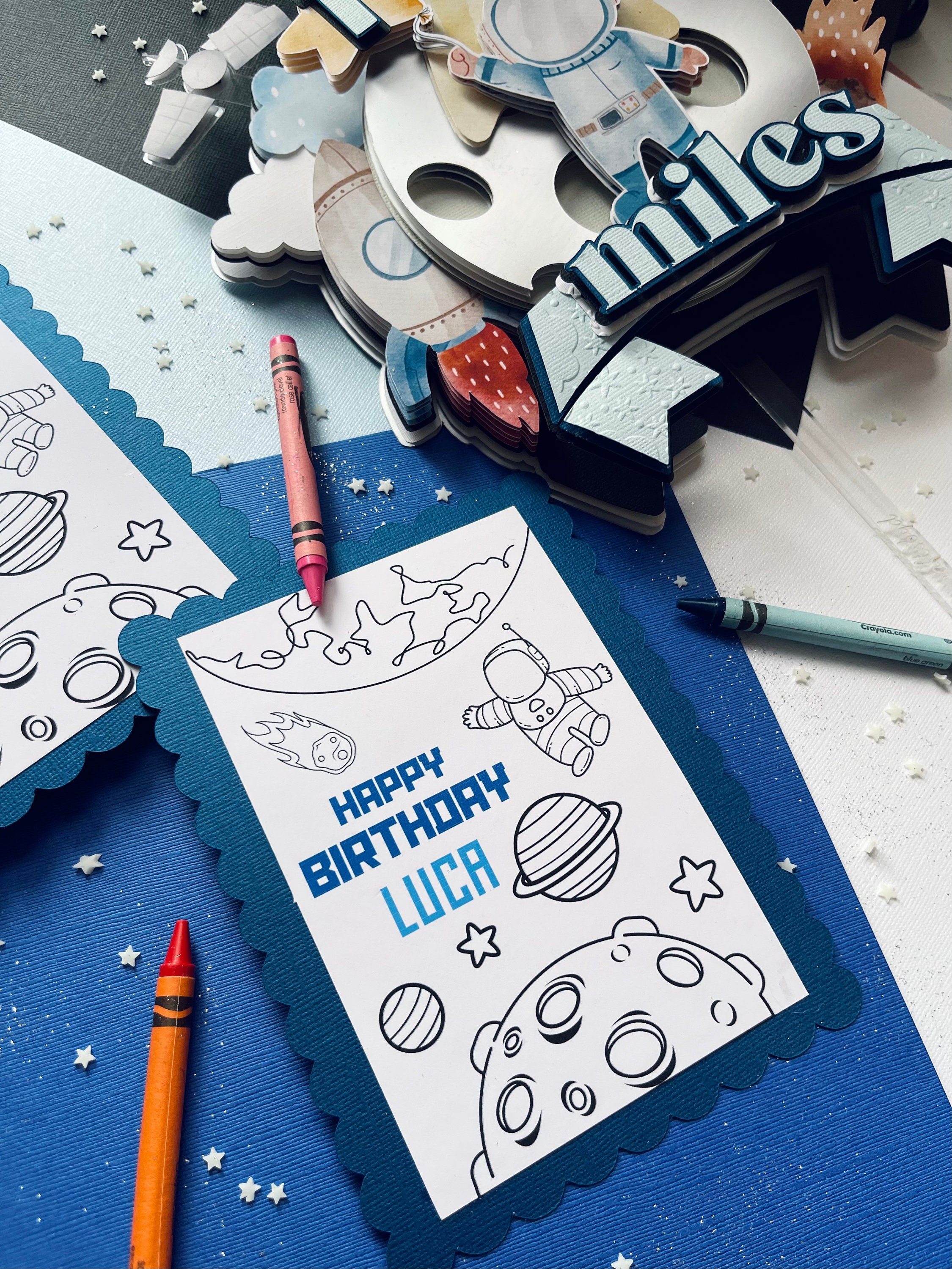 Activity Coloring Sheet | First Trip Around the Sun Coloring Favors ...