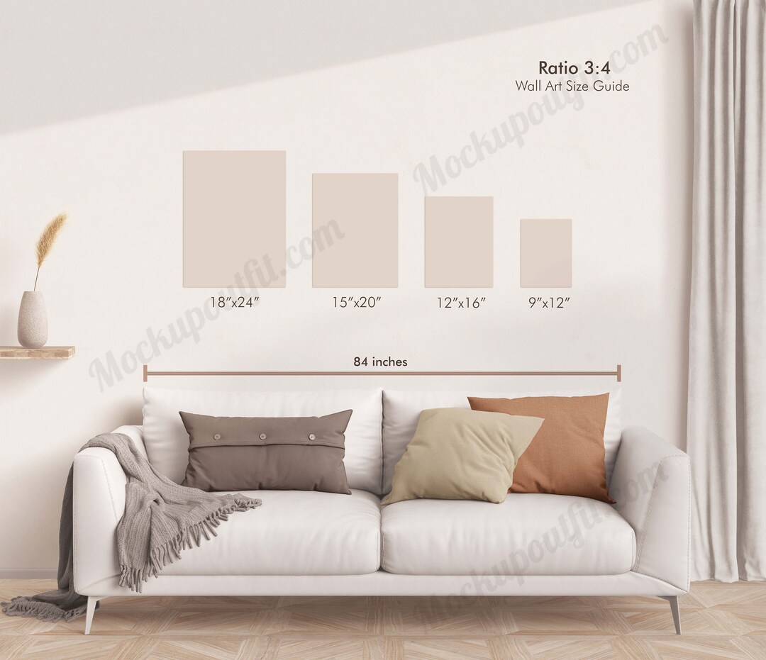 RATIO 3:4 Wall Art Size Guide, Wall Art Mock-up, Wall Art Guide, Wall ...