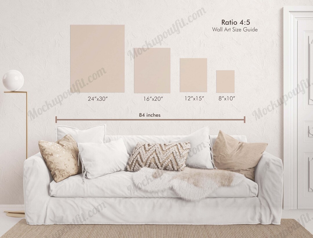 RATIO 4:5 Wall Art Size Guide, Wall Art Mock-up, Wall Art Guide, Wall ...