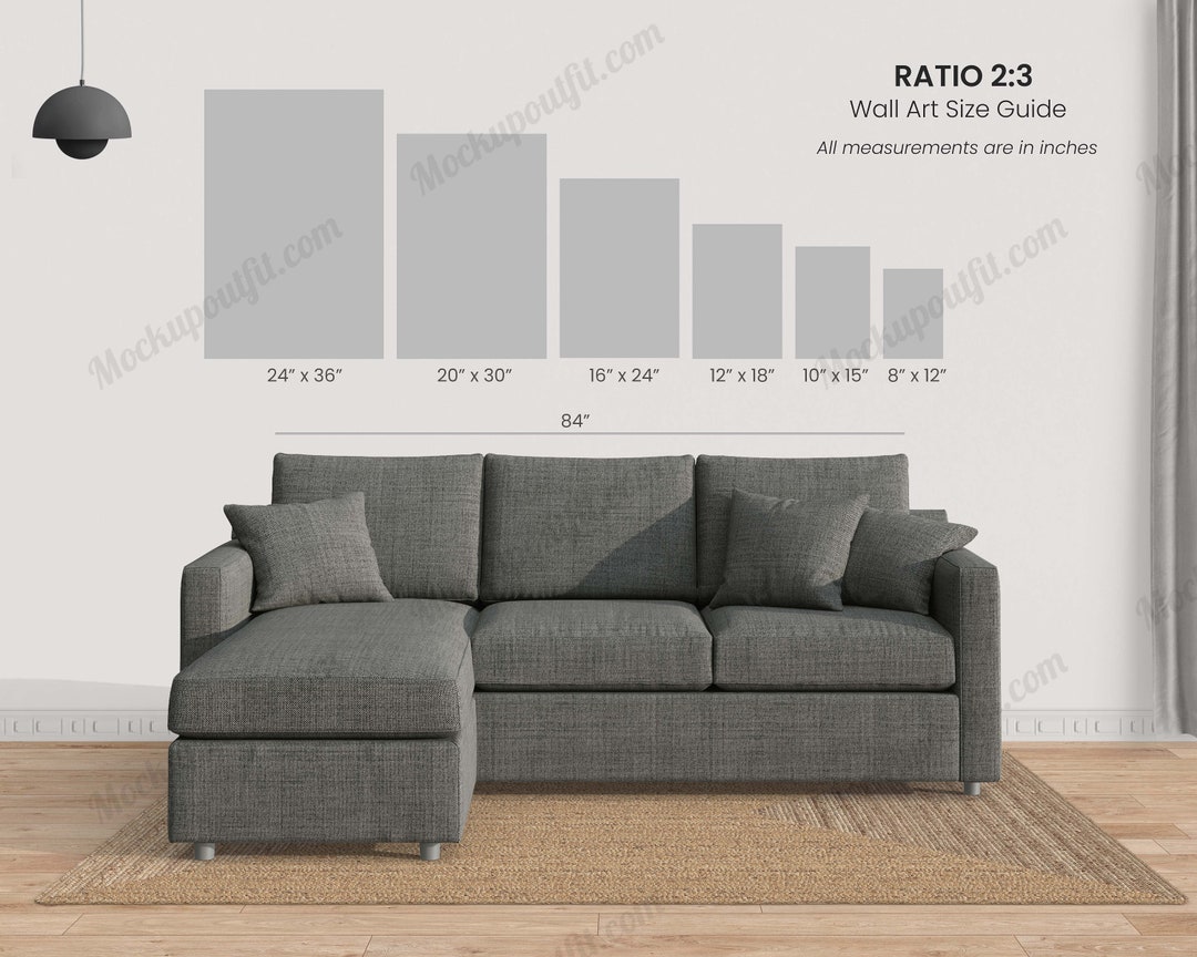RATIO 2:3 Wall Art Mock-up, Wall Art Size Guide, Wall Art Guide, Wall ...