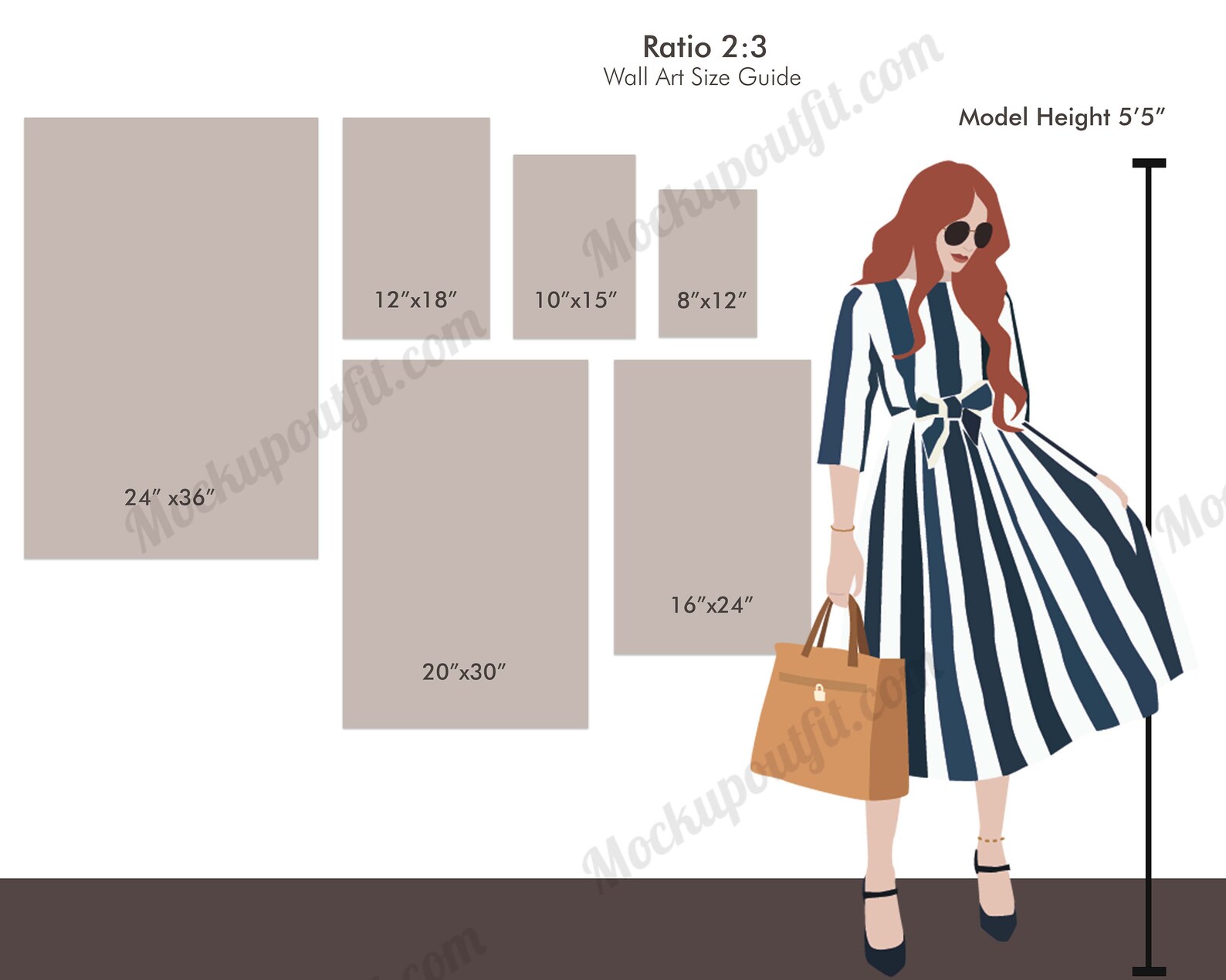 RATIO 2:3 Wall Art Size Guide, Wall Art Mock-up, Wall Art Guide, Wall ...