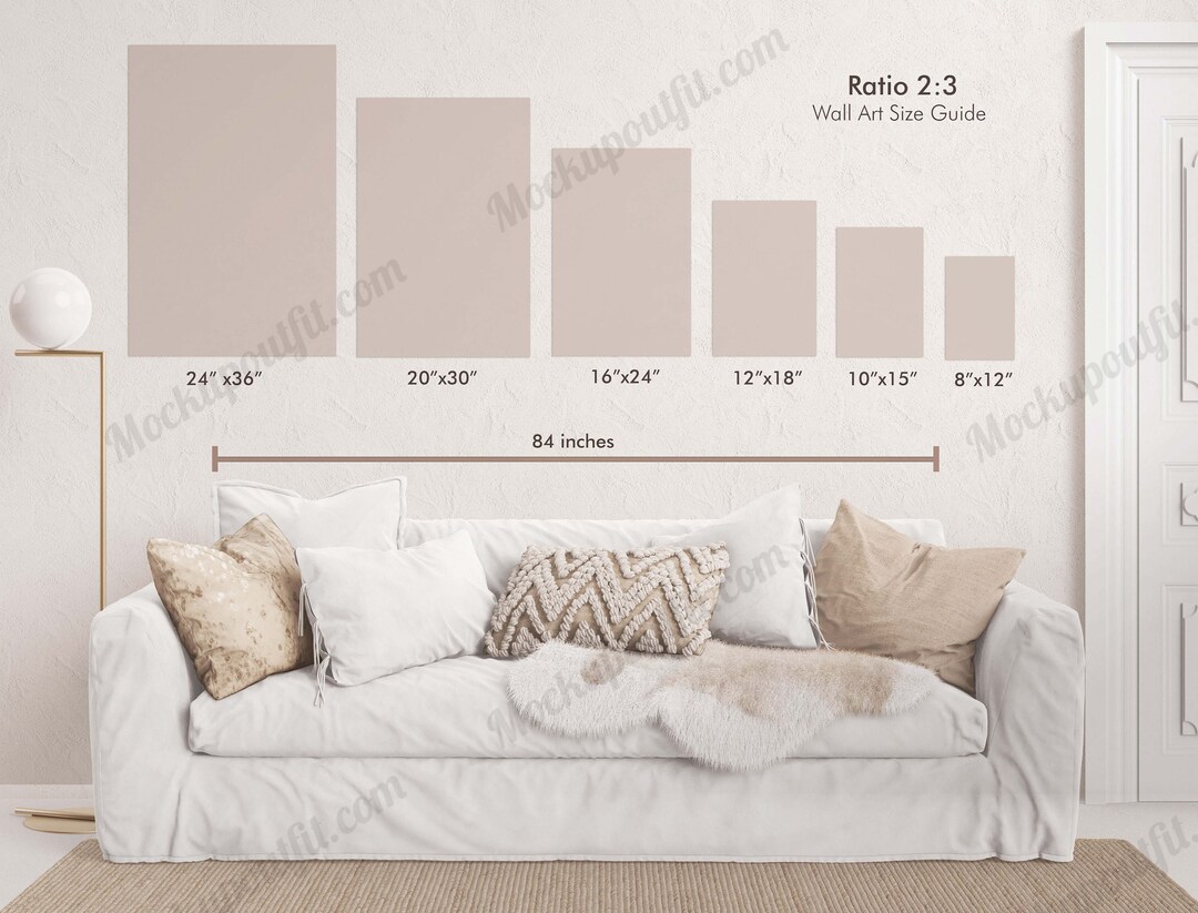 RATIO 2:3 Wall Art Size Guide, Wall Art Mock-up, Wall Art Guide, Wall ...
