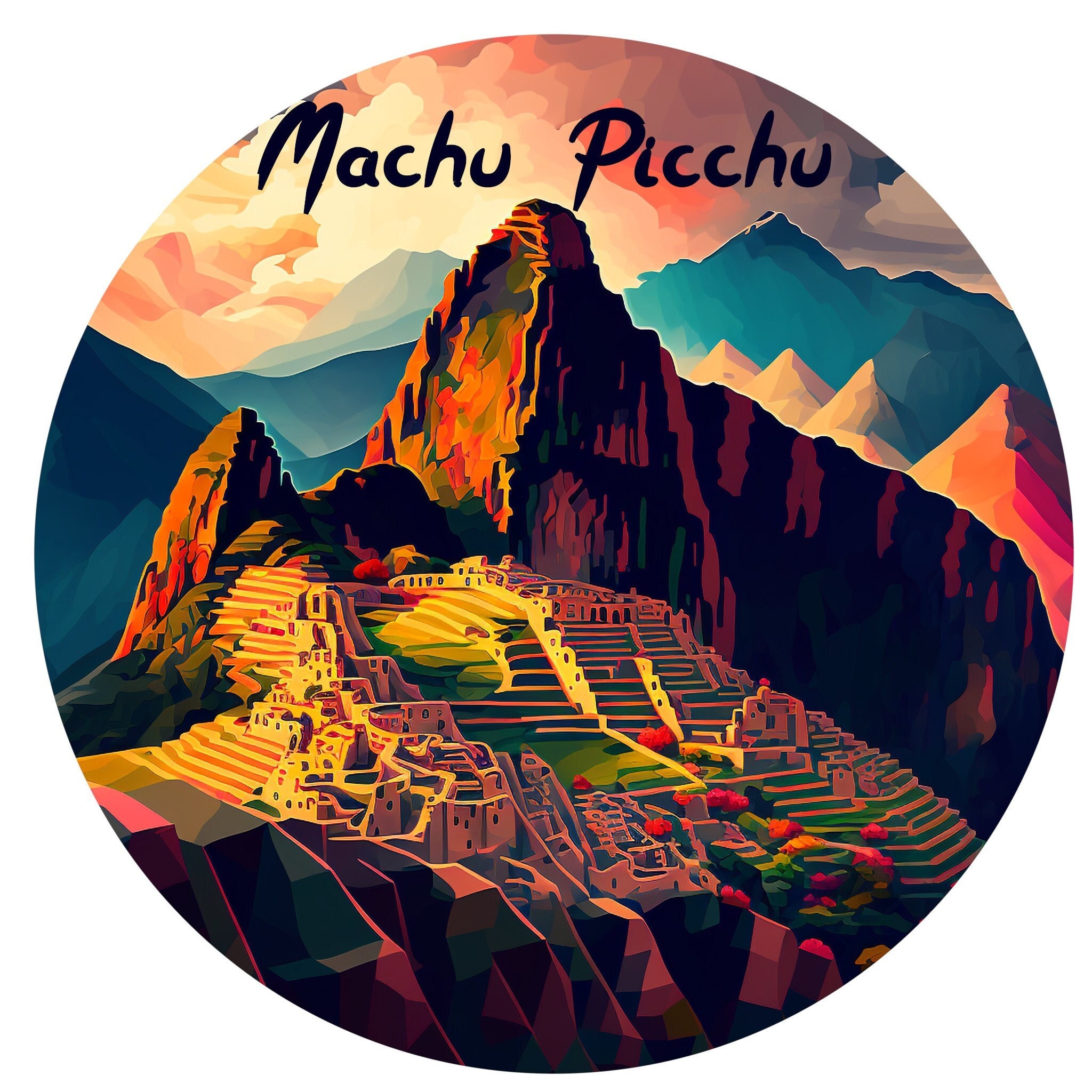 Machu Picchu Peru Travel Sticker 3 X 3 - Etsy