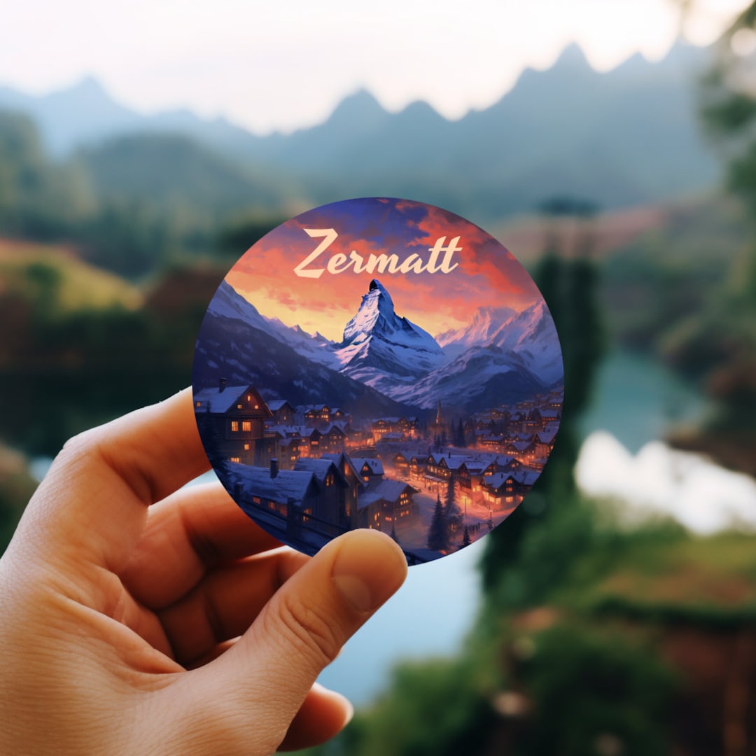 Zermatt - Switzerland Travel Sticker 3" X 3" - Etsy