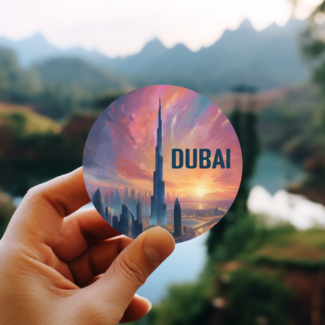 Burj Khalifa - Dubai Travel Sticker 3" X 3" - Etsy