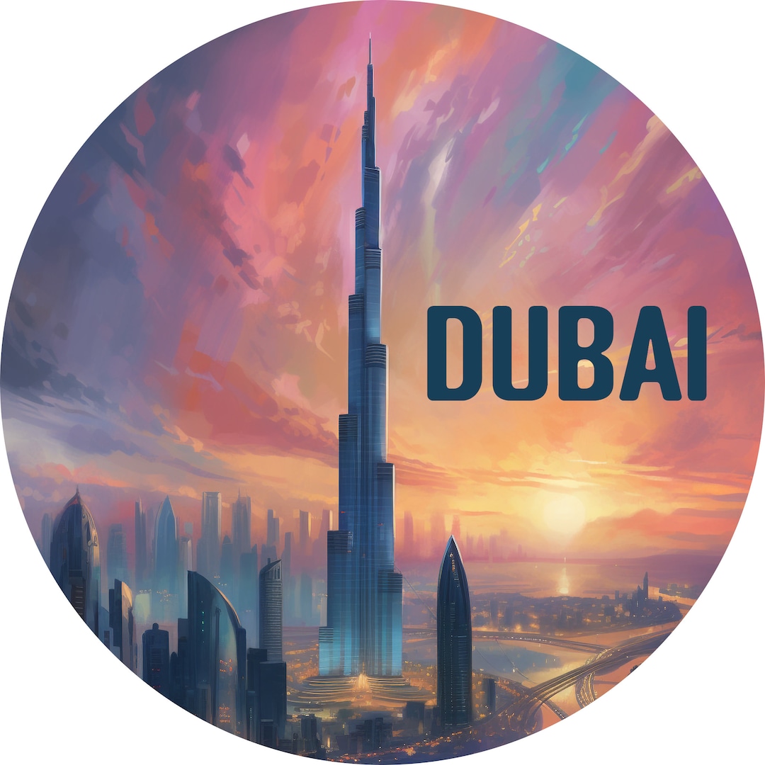 Burj Khalifa Dubai Travel Sticker 3 X 3 - Etsy