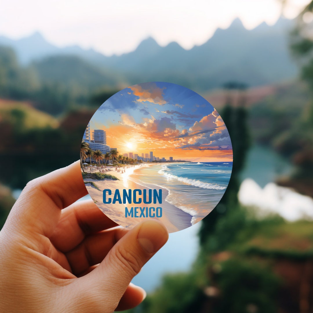 Cancun - Mexico Travel Sticker 3" X 3" - Etsy