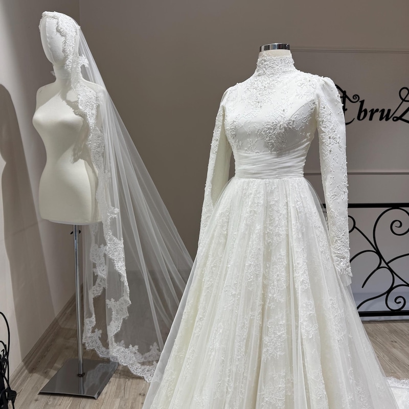 Hijab Bridal Wedding Dress - Etsy
