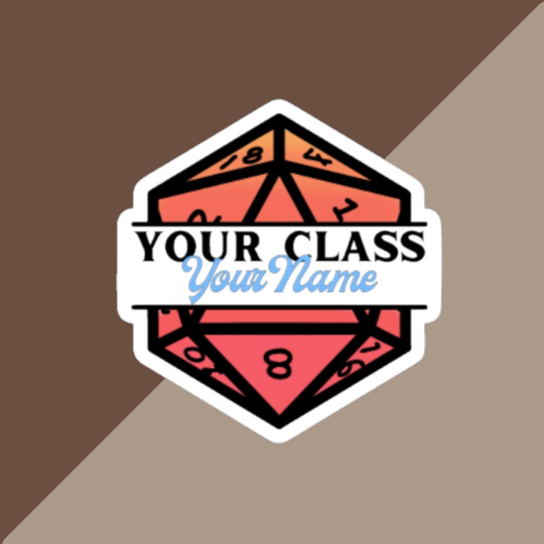 Custom Dnd Class Sticker Personalized Dnd Sticker Dnd Party - Etsy