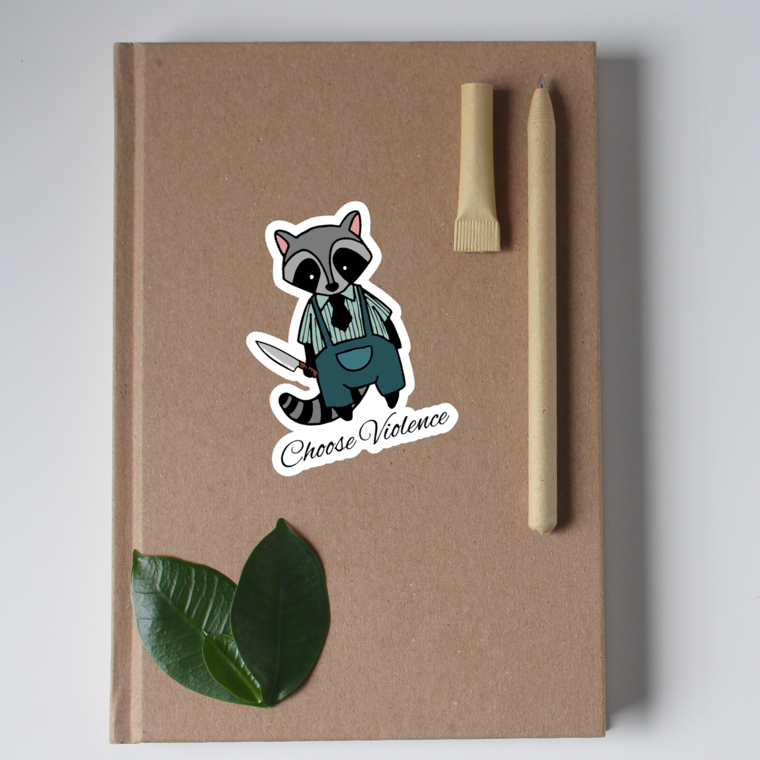 Choose Violence Meme Sticker Cute Racoon Sticker Cute Animal - Etsy