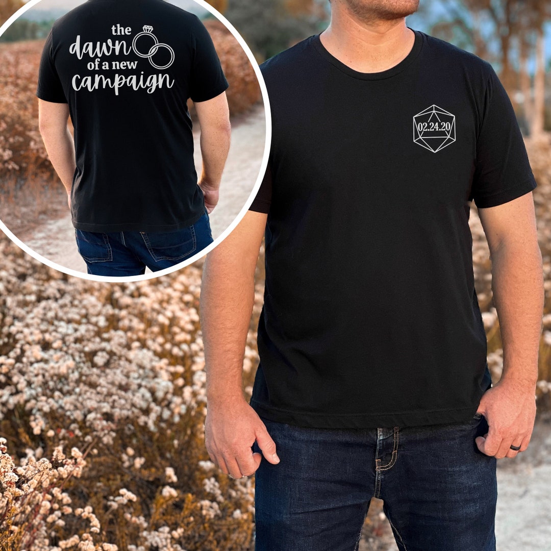 Nerdy Engagement T-shirt, Dnd Engagement T-shirt, Bride and Groom T ...