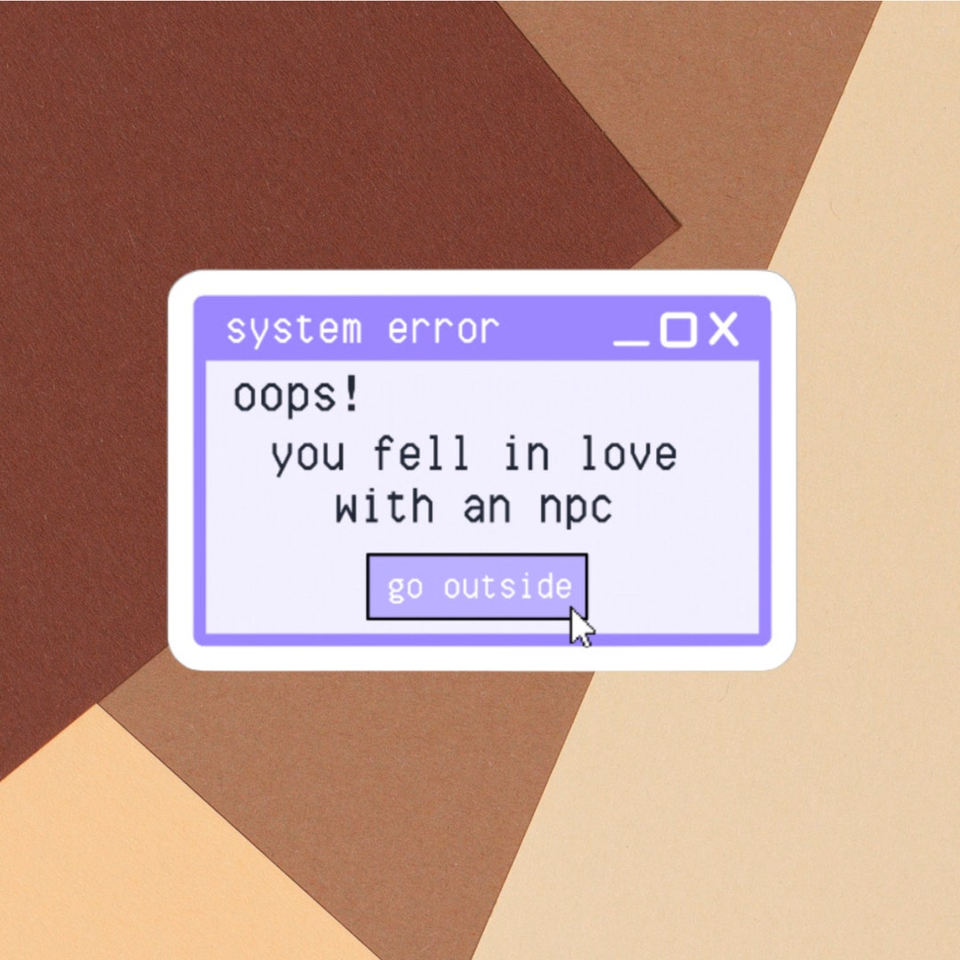 Error Pop up Window Sticker, Dnd Sticker, Funny RPG Sticker, Video Game ...