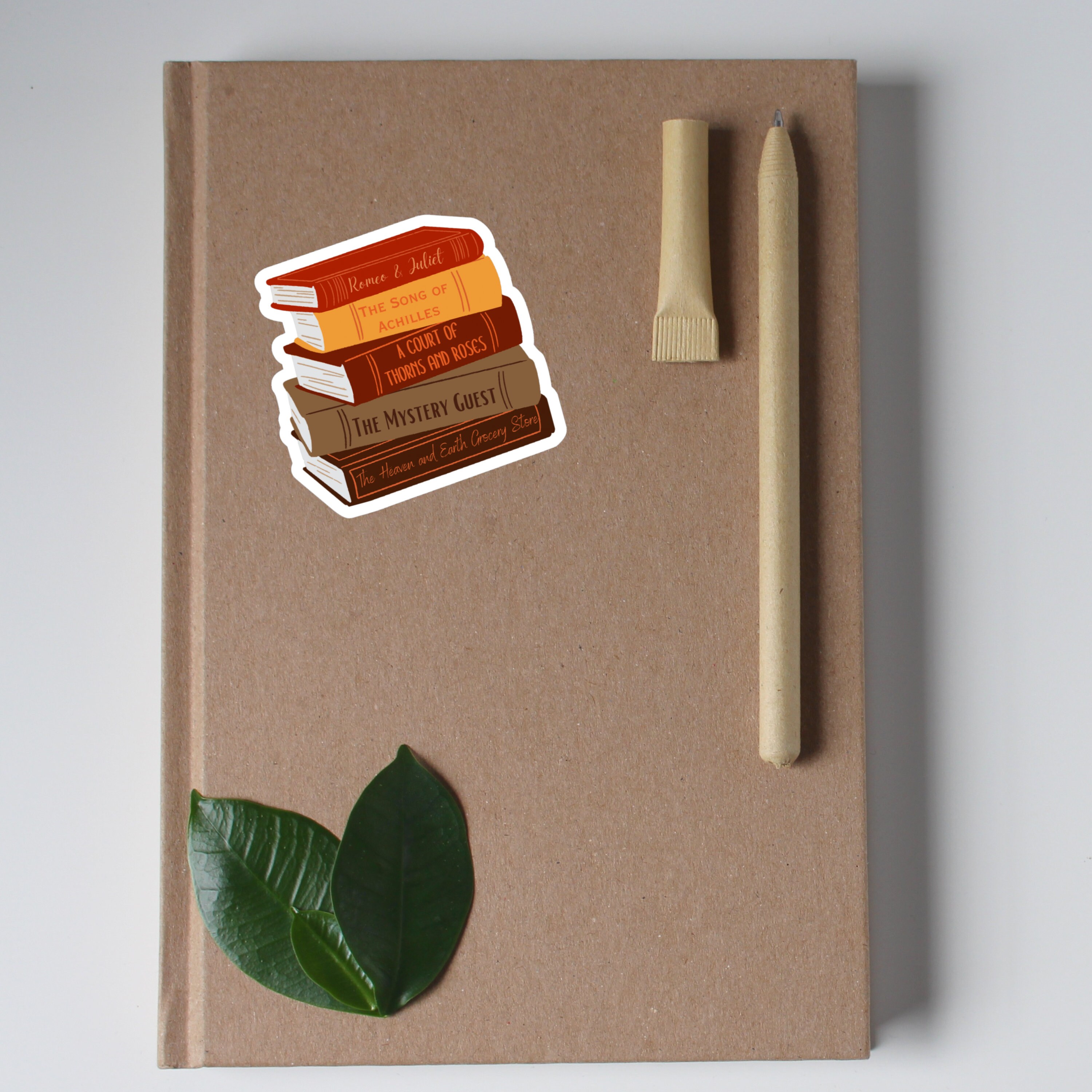 Custom Book Stack Sticker, Cute Custom Sticker, Gift for Book Lovers ...