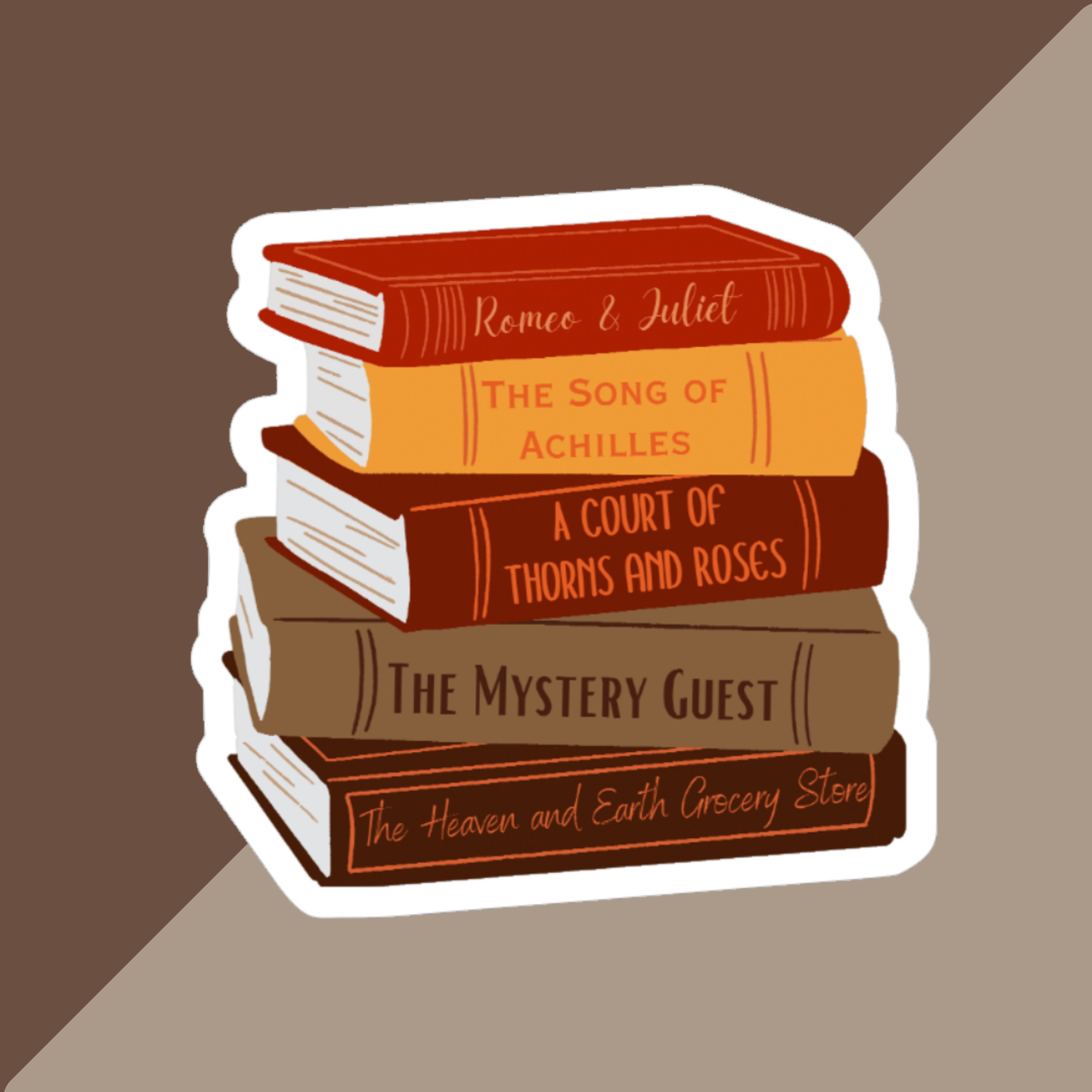 Custom Book Stack Sticker, Cute Custom Sticker, Gift for Book Lovers ...