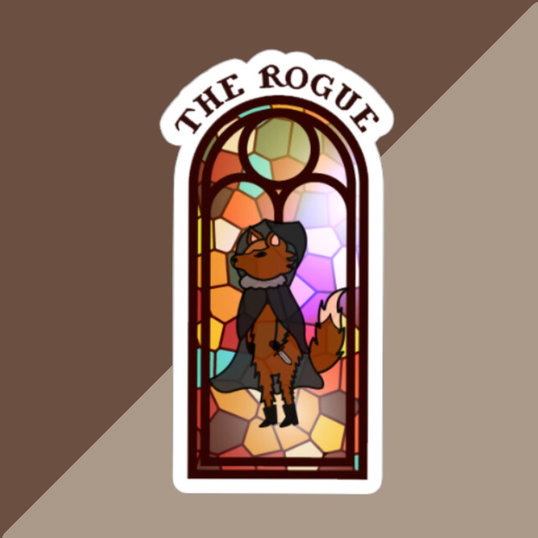 The Rogue Sticker Dnd Sticker Stainglass Rogue Sticker Fox - Etsy