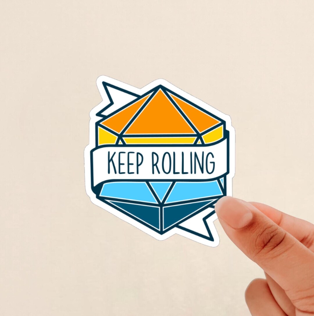Keep Rolling Aroace D20, Aroace Sticker, Aroace D20, Aromantic Asexual ...
