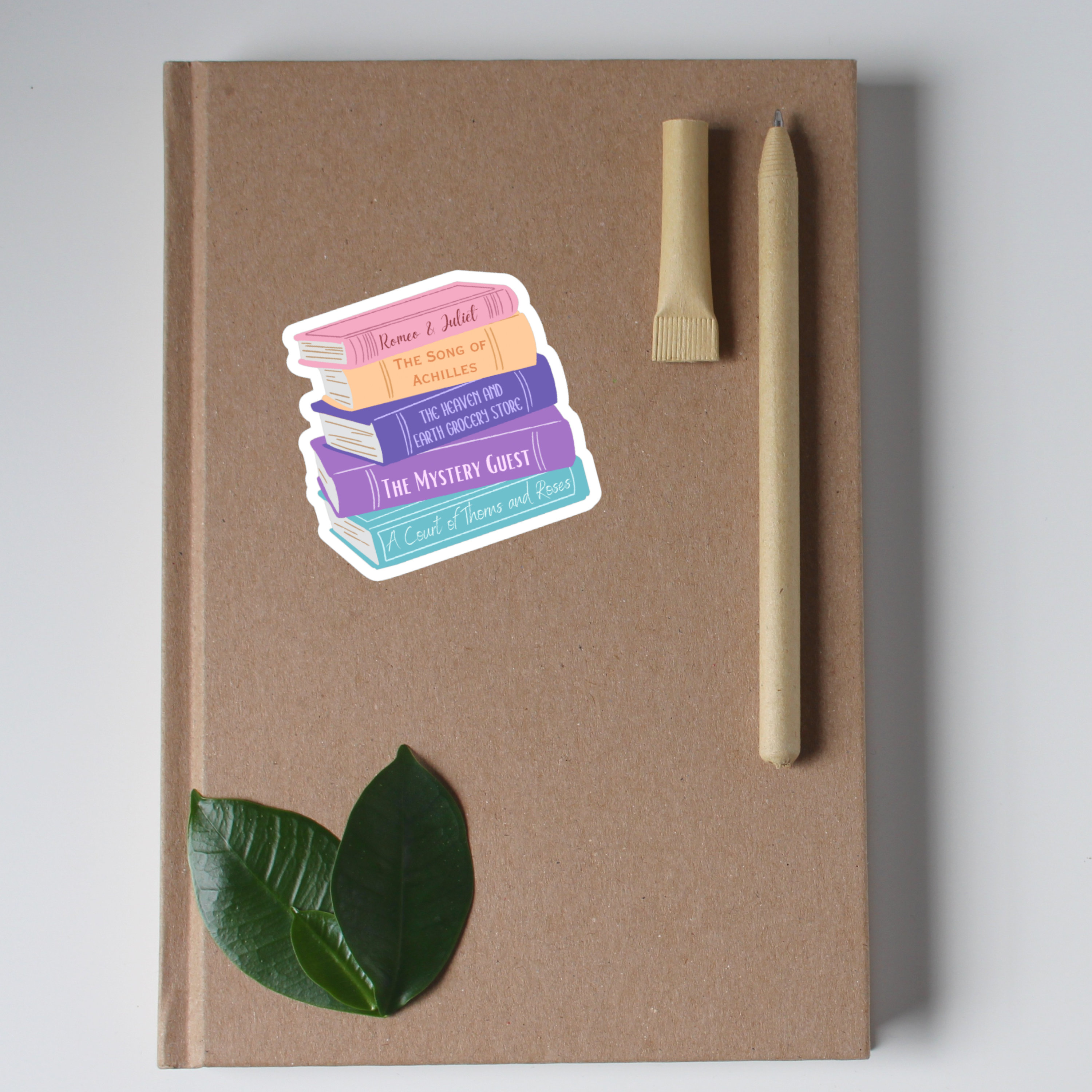 Custom Book Stack Sticker, Cute Custom Sticker, Gift for Book Lovers ...