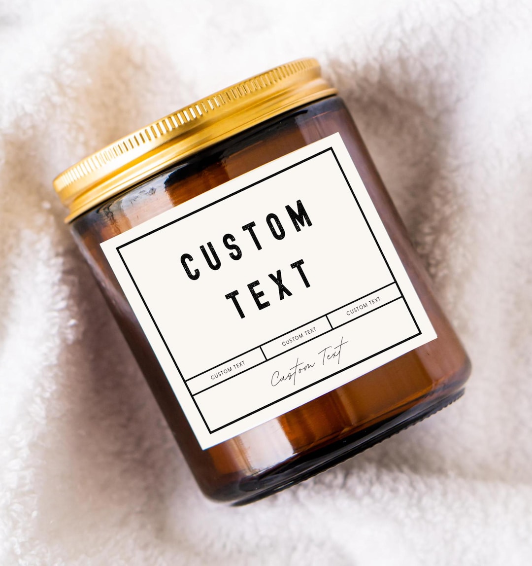 Customizable Candle Label With Sections, Candle Label, Personalized ...