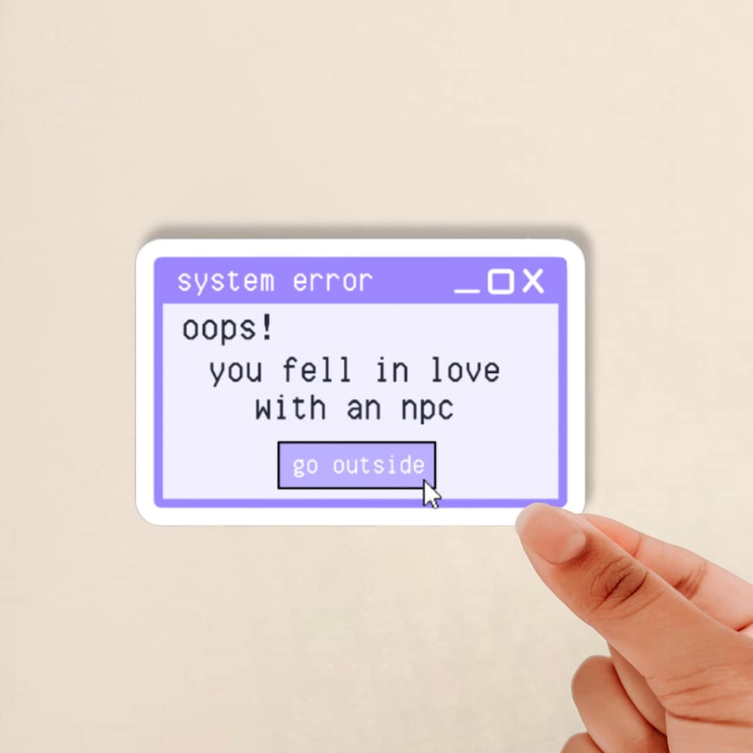 Error Pop up Window Sticker, Dnd Sticker, Funny RPG Sticker, Video Game ...