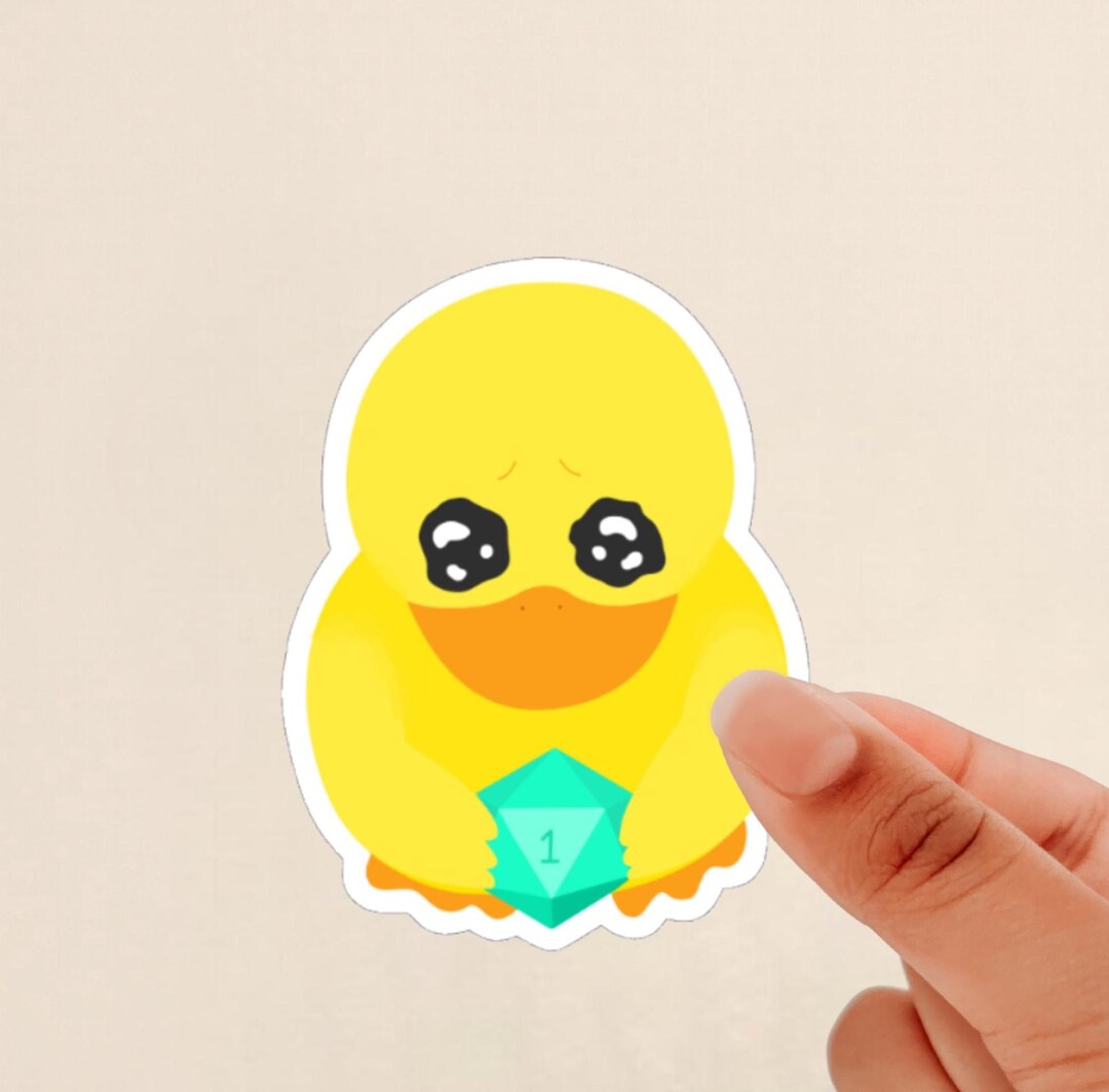 Sad Duck Sticker, Dnd, Nat 1 Sticker, Critical Fail Sticker, Journal ...