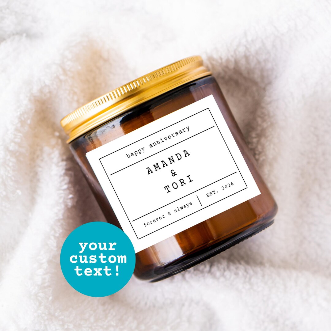 Personalized Candle Label With Sections, Candle Label Only, Custom ...