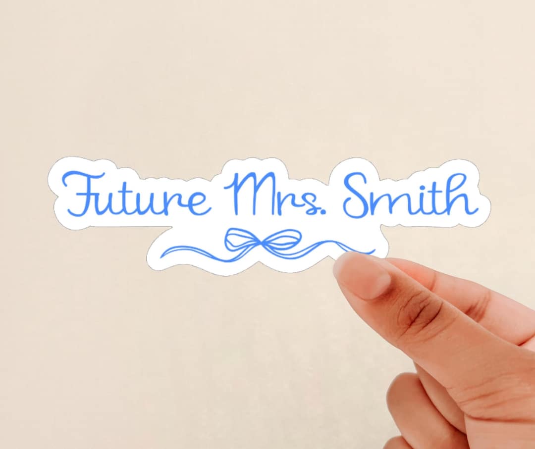 Future Mrs Sticker, Custom Name Sticker, Gift for Bridal Party ...