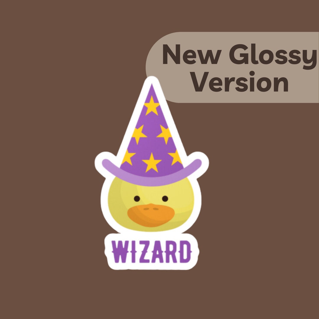 Glossy Wizard Duck Sticker, Duck Sticker, Wizard Sticker, TTRPG Sticker ...