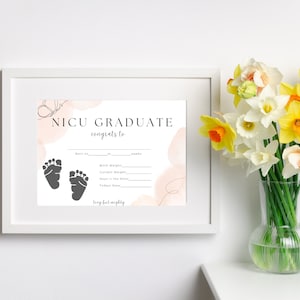 NICU Graduation Certificate,nicu Nurse, NICU Mom, Nicu Mom, Nicu ...