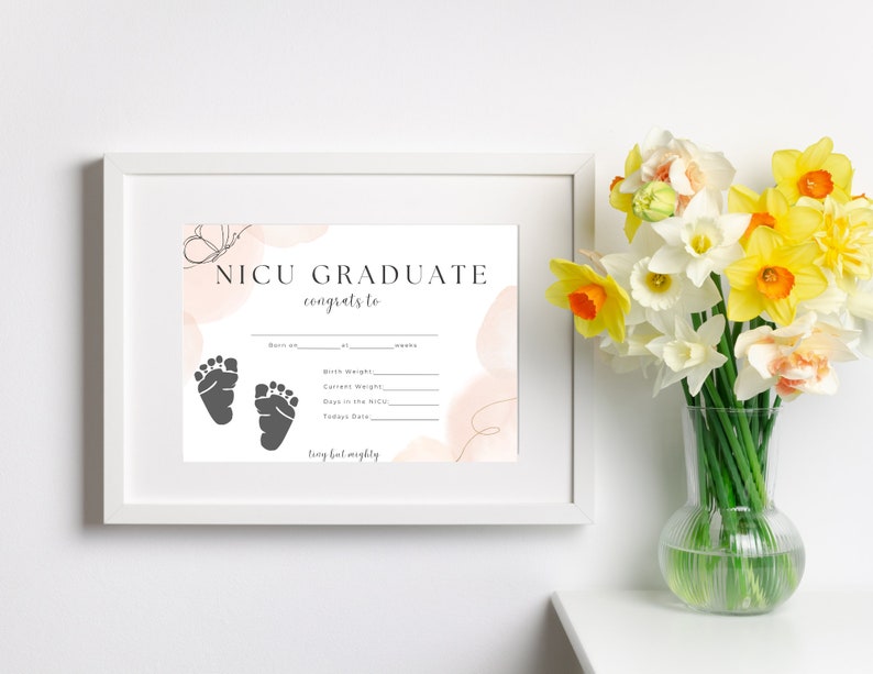 NICU Graduation Certificate,nicu Nurse, NICU Mom, Nicu Mom, Nicu ...