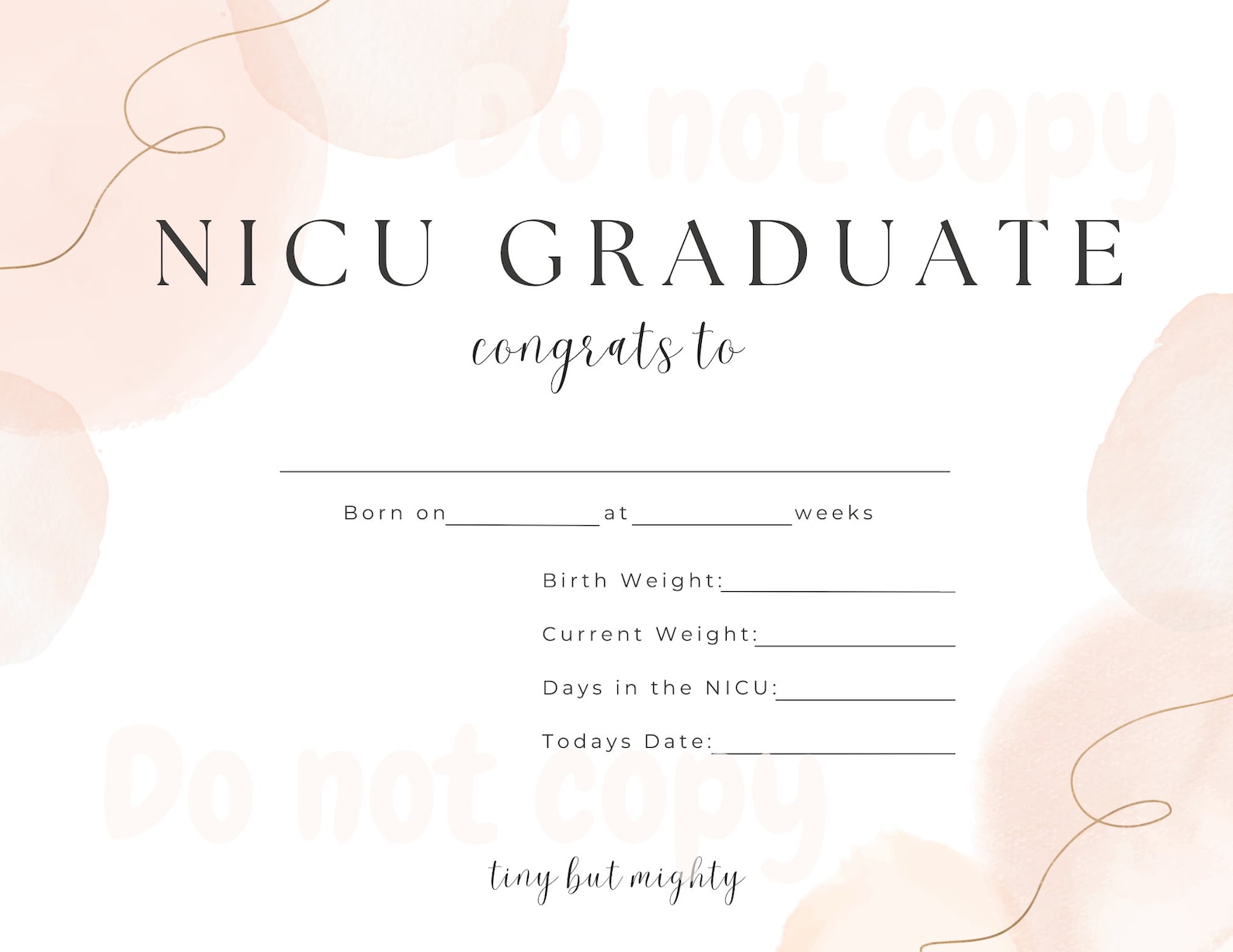 NICU Graduation Certificate,nicu Nurse, NICU Mom, Nicu Mom, Nicu ...