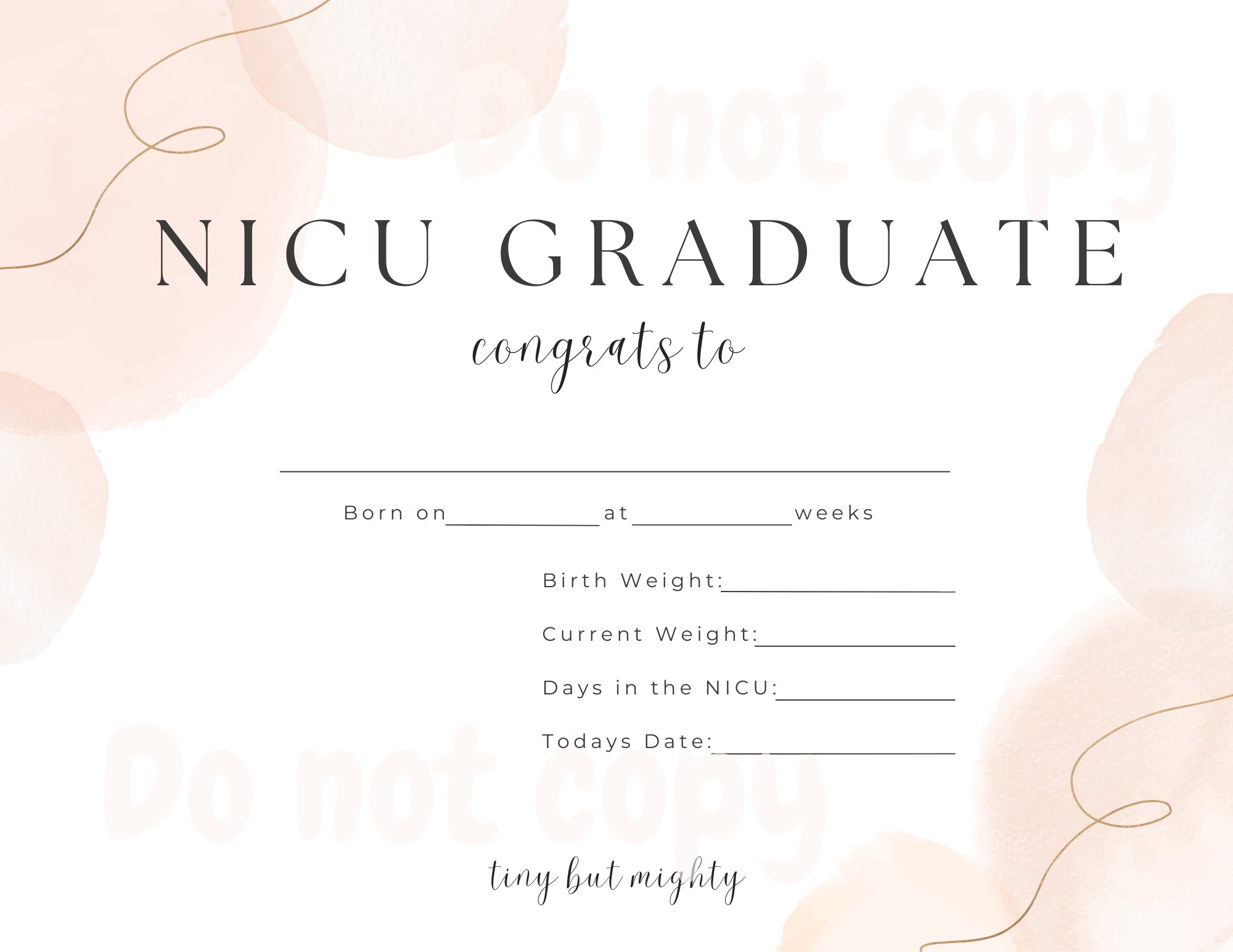 NICU Graduation Certificate,nicu Nurse, NICU Mom, Nicu Mom, Nicu ...