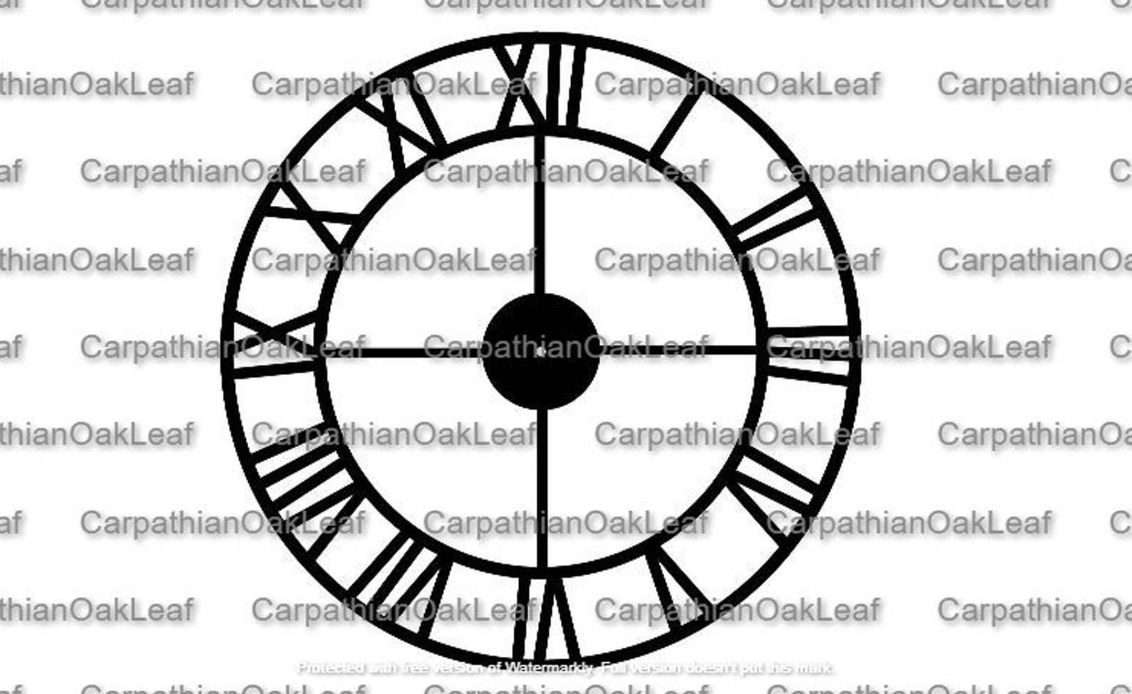 Roman Numerals Clock Face SVG, Cut File, Commercial Use, Instant ...