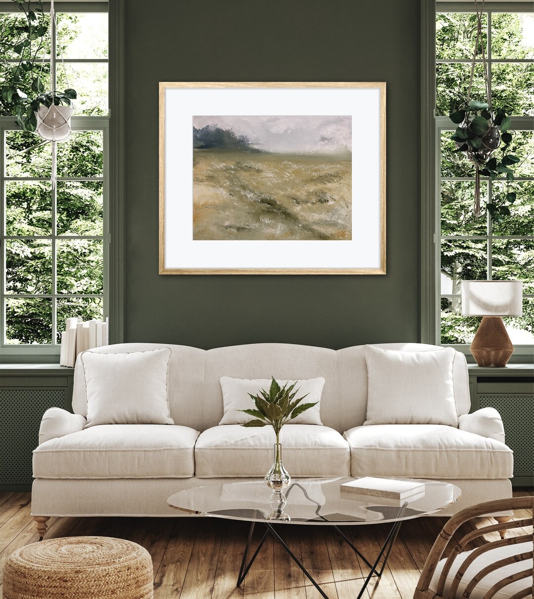 Contemporary Landscape Digital Download Print -spring Meadow-original ...