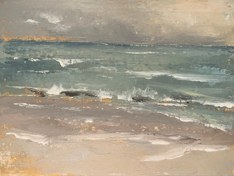 Contemporary Seascape Digital Download Print -moody Beach- Art Print - Etsy