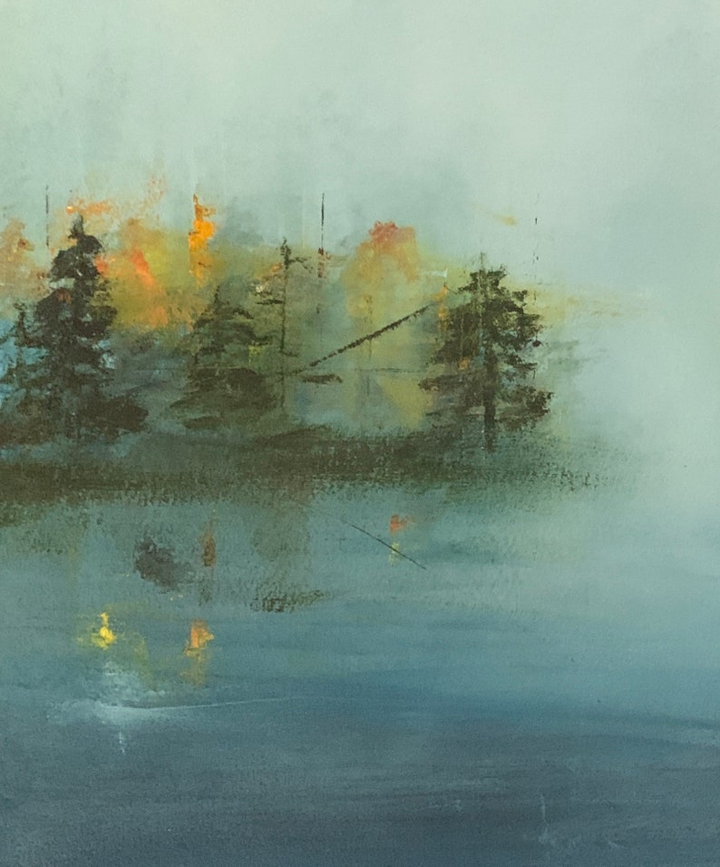 Contemporary Landscape Digital Download Print tonalist Fall Landscape ...