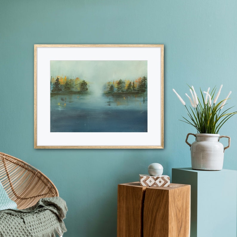 Contemporary Landscape Digital Download Print -tonalist Fall Landscape ...