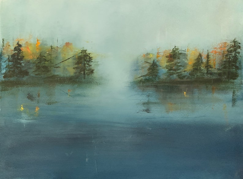 Contemporary Landscape Digital Download Print tonalist Fall Landscape ...