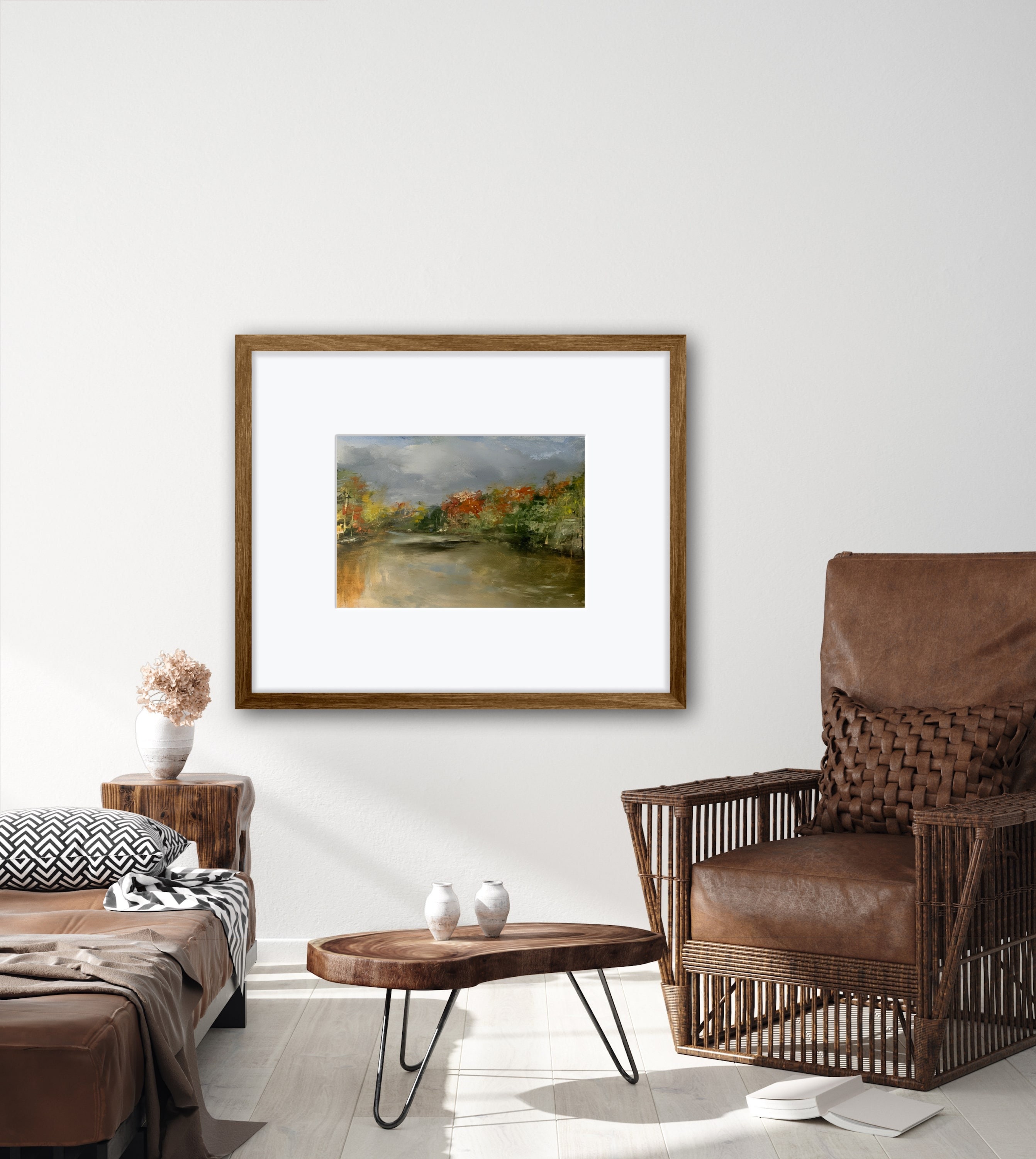 Contemporary Landscape Digital Download Print fall River Art Printable ...