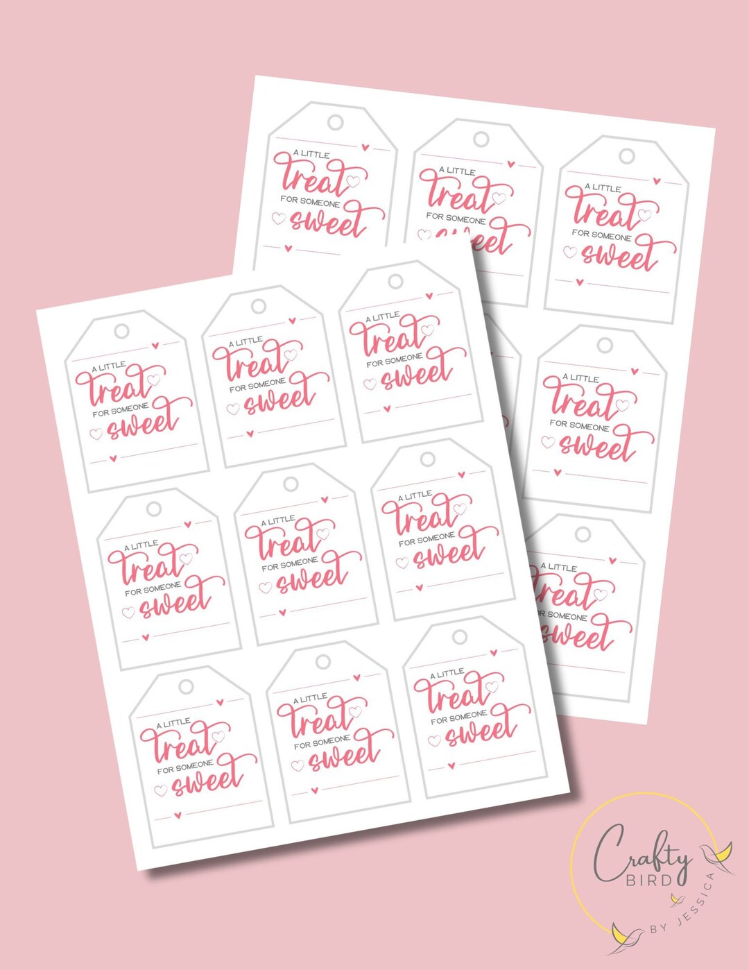 Valentine's Day Treat Tags | Sweet Treat Gift Tag | Party Gift Tag ...